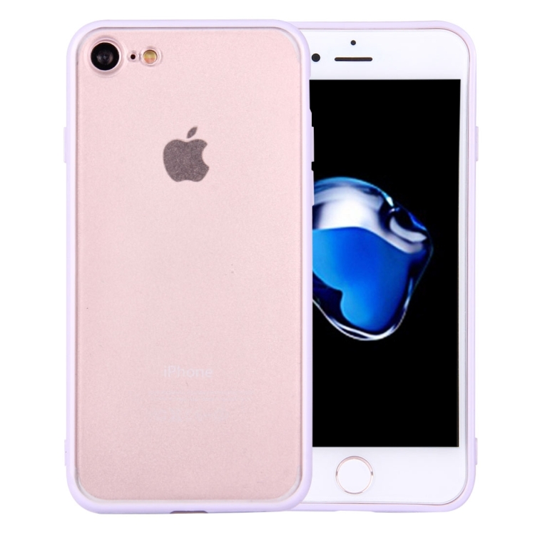 For iPhone 8 & 7 TPU + PC Transparent Protective Case(Purple)