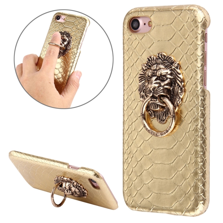 For iPhone 8 & 7 Snakeskin Texture Paste Skin PC Protective Case with ...