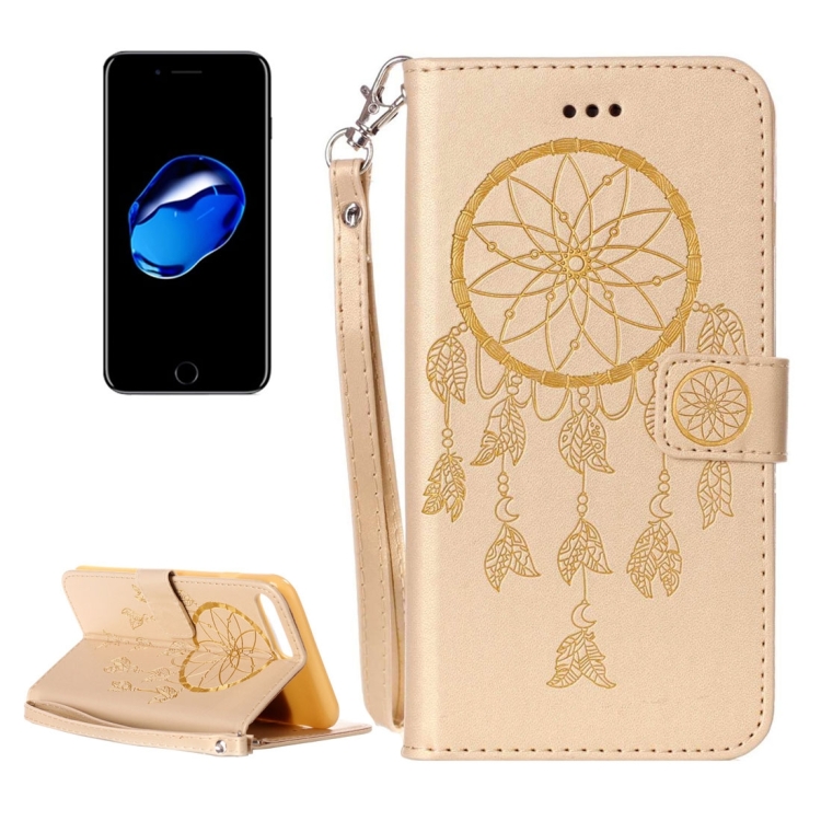 For iPhone 8 Plus & 7 Plus Crazy Horse Texture Dream Catcher Printing ...