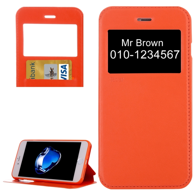 For iPhone 8 Plus & 7 Plus Crazy Horse Texture Horizontal Flip Leather ...