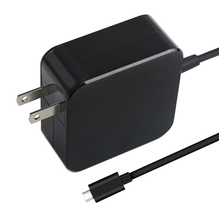 65W USB-C / Type-C Power Adapter Portable Charger for Laptops with Type ...