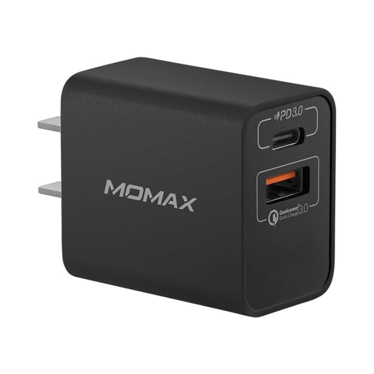 MOMAX UM13 PD+QC3.0 20W Type-C / USB-C + USB Quick Charging Travel ...