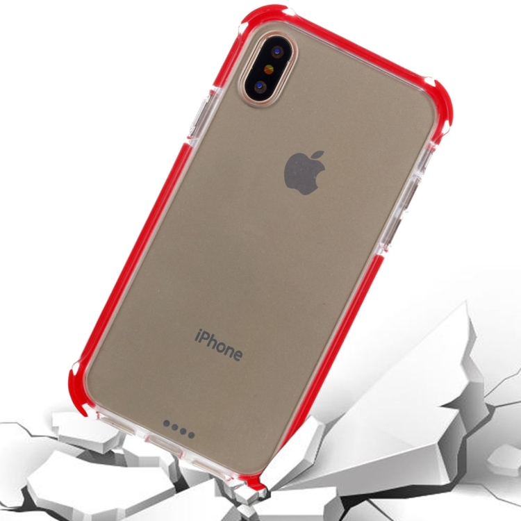 For iPhone X / XS TPU + PC Combination Protective Back Cover Case (Red)