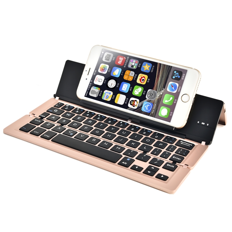 BlueFinger F18 3-Foldable Aluminum Alloy Bluetooth Keyboard with Holder ...
