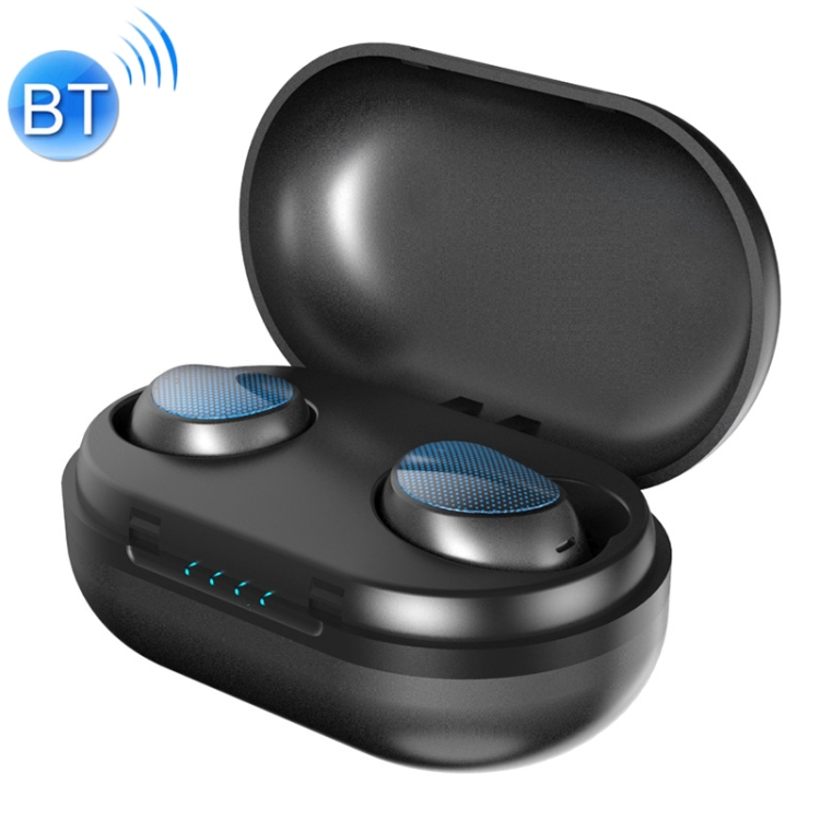 TWS-t10 Wireless Sports 5.0 Bluetooth Earphone with Power Bank(Blue)
