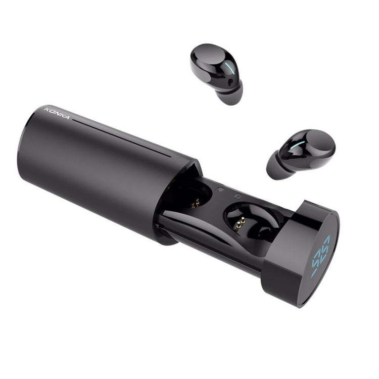 Konka T6 TWS ดึงออกหน้าจอแสดงผลดิจิตอลซิลิโคนไมโครโฟนลดเสียงรบกวนหูฟัง ...