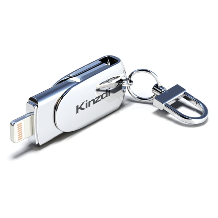 Kinzdi 128gb Usb 8 Pin Interface Metal Twister Flash U Disk Silver