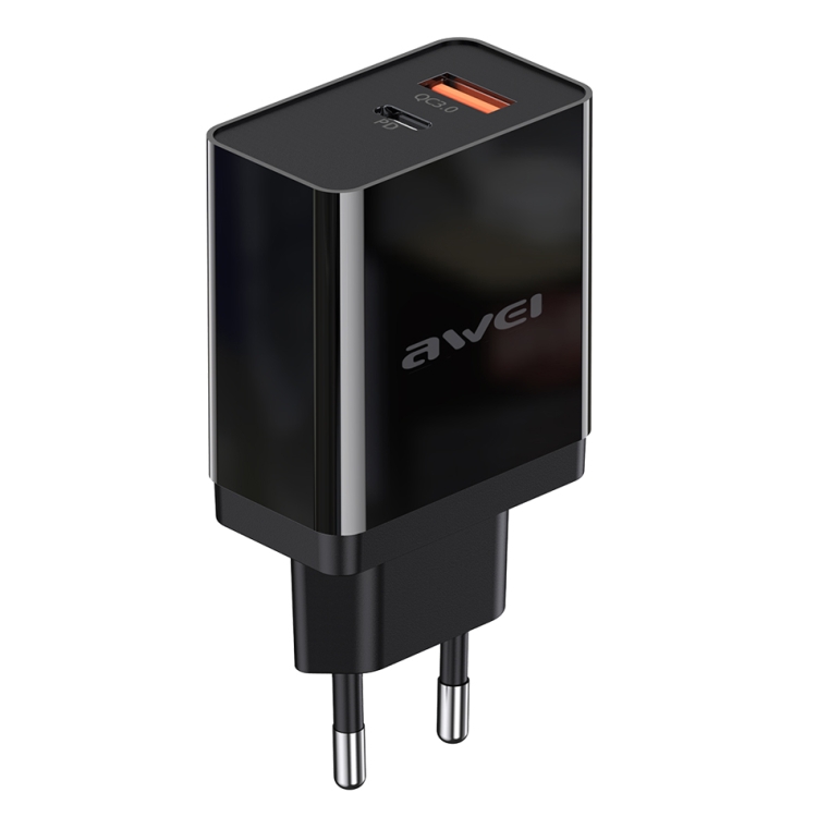awei C-980 18W PD USB-C / Type-C + QC 3.0 USB Interface Fast Charging ...