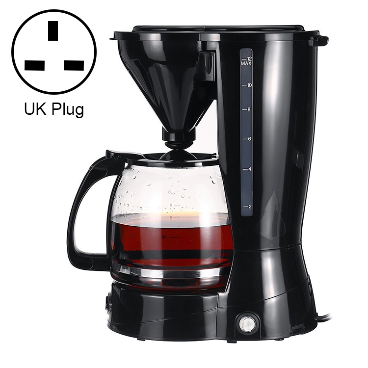 AH-123A Electric Drip Filter Coffee Maker Semi-automatic Machine, UK Plug