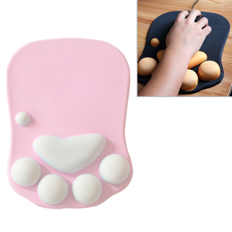 MONTIAN Cat Claw Shape Slow Soft Bracer แผ่นรองเมาส์ซิลิโคนกันลื่น (สีชมพู)