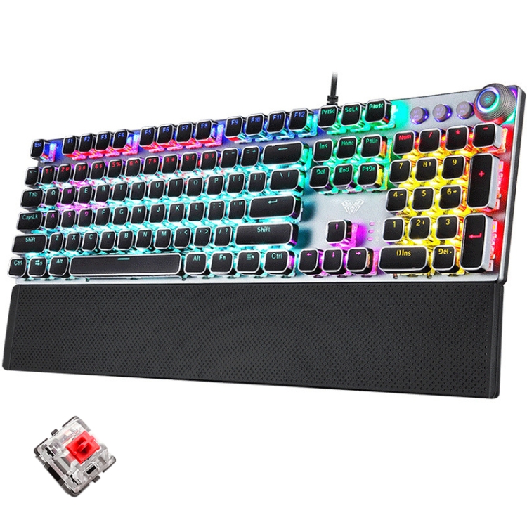 AULA F2088 104 Keys Wired Steampunk Retro Gaming Mechanical Keyboard ...