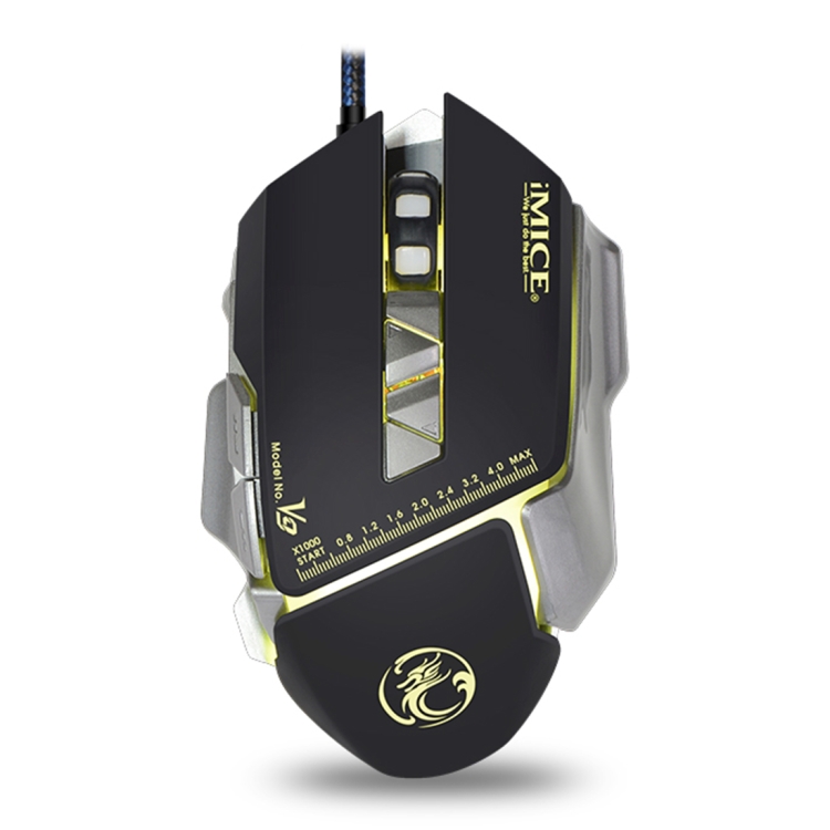 iMICE V9 USB 7 Buttons 4000 DPI Wired Optical Colorful Backlight Gaming ...