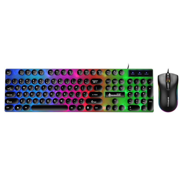 SHIPADOO D290 สายไฟ RGB Backlight Punk Key Hat Dazzle Color Keyboard ...