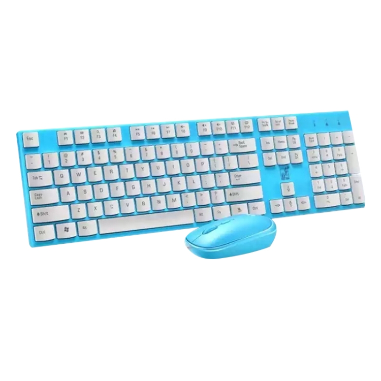 ZGB S600 Chocolate Candy Color Wired USB Keyboard Mouse Set (Blue)