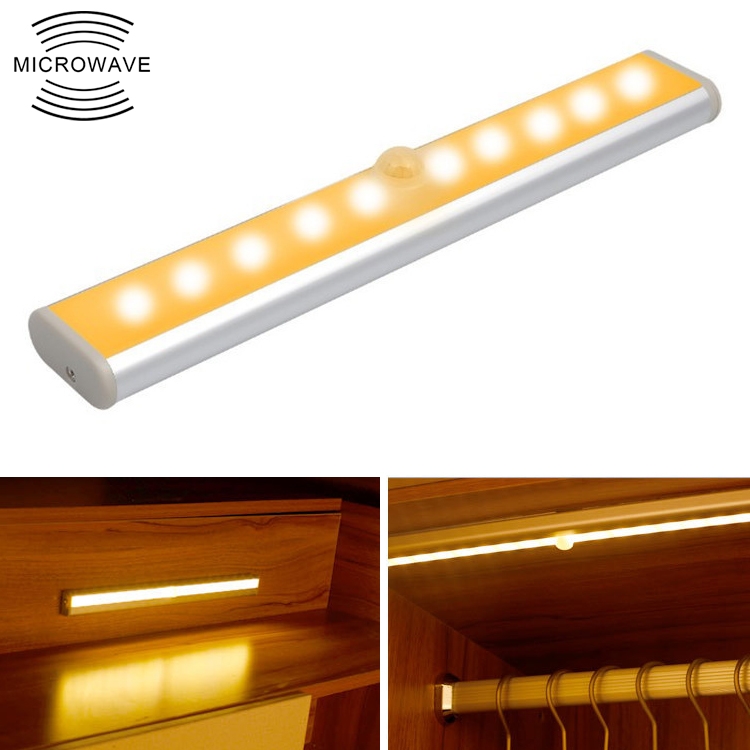 2W 10 LEDs Warm White Light Wide Screen Intelligent Human Body Sensor ...
