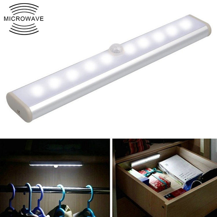 2W 10 LEDs White Light Wide Screen Intelligent Human Body Sensor Light ...