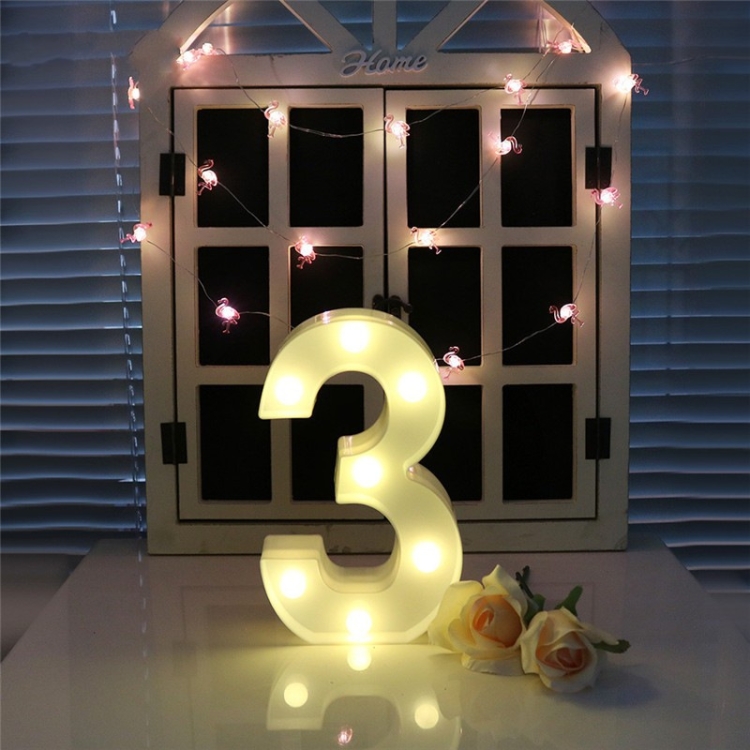 Digit 3 Shape Decoration Light