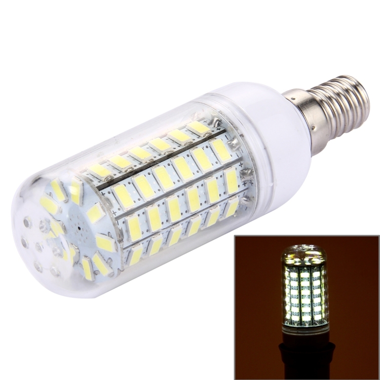 E14 5.5W 69 LEDs SMD 5730 หลอดไฟ LED ข้าวโพด, AC 110-130V (แสงสีขาว)