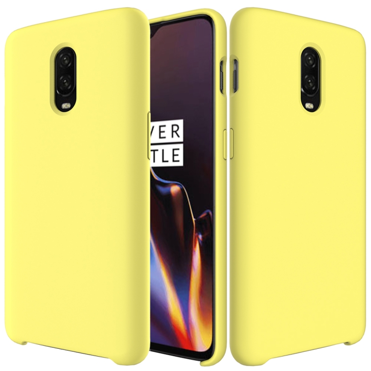 Solid Color Liquid Silicone Back Case for Google Pixel 3XL(Yellow)