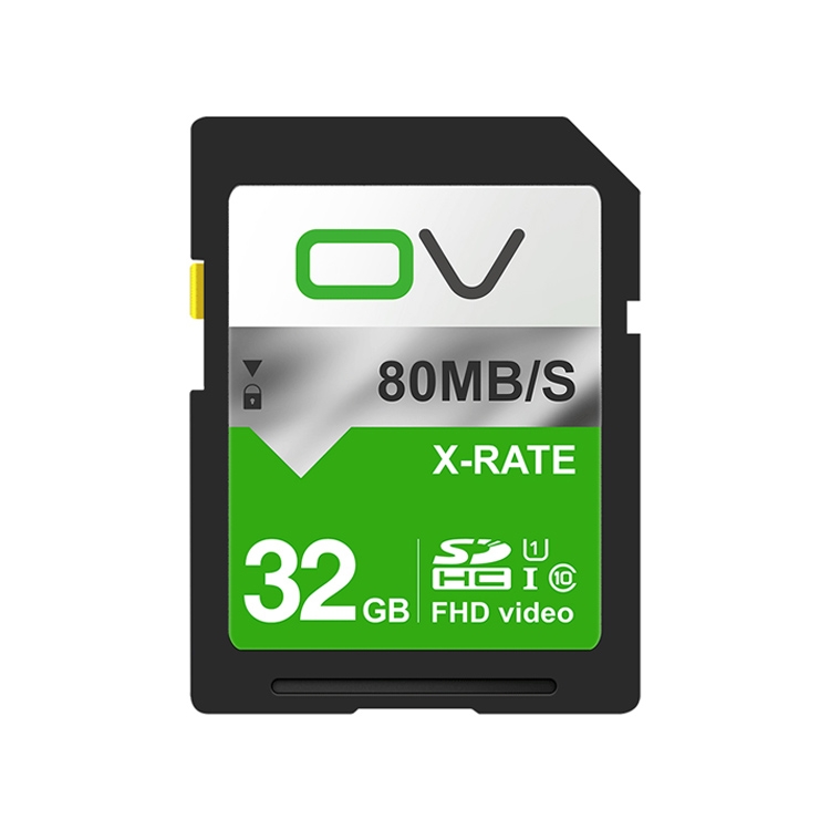 OV 32GB 10/80 W/R High Speed Class10 FHD Video SD Card(Black)