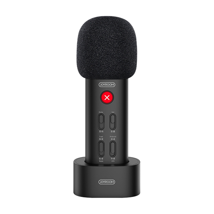 JOYROOM JR-K2 Wireless K Song Capacitive Microphone, with Holder(Black)