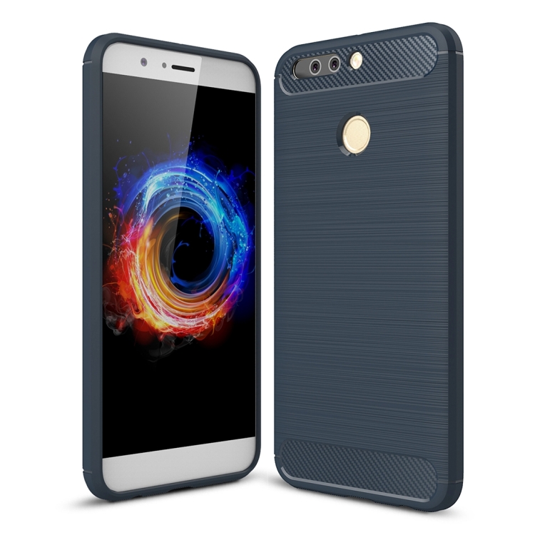 สำหรับ Huawei Honor V9 Brushed Carbon Fiber Texture เคสฝาครอบป้องกัน ...