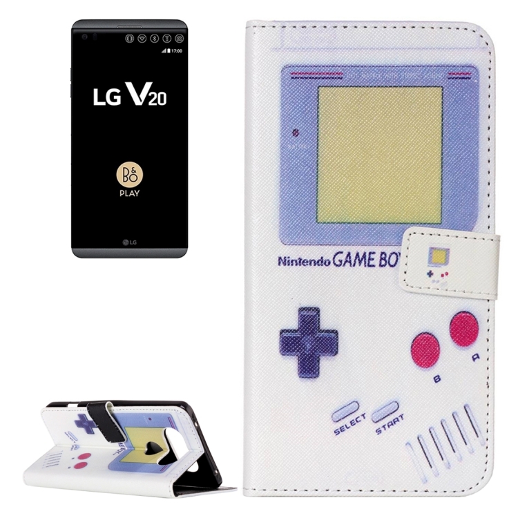 สำหรับ LG V20 Nintendo Game Boy Pattern ซองหนังพลิกแนวนอนพร้อมช่องเสียบ ...