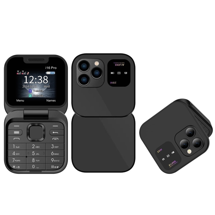 SERVO i16 Pro Mini Flip Phone, 1.77 inch, MTK6261D, 23 Keys, Support ...