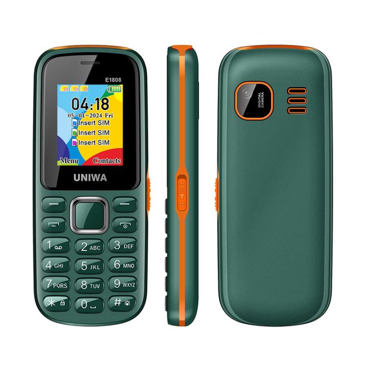 UNIWA E1808 Elder Keypad Phone, 1.77 inch SC6531E, LED Flashlight, 21 ...
