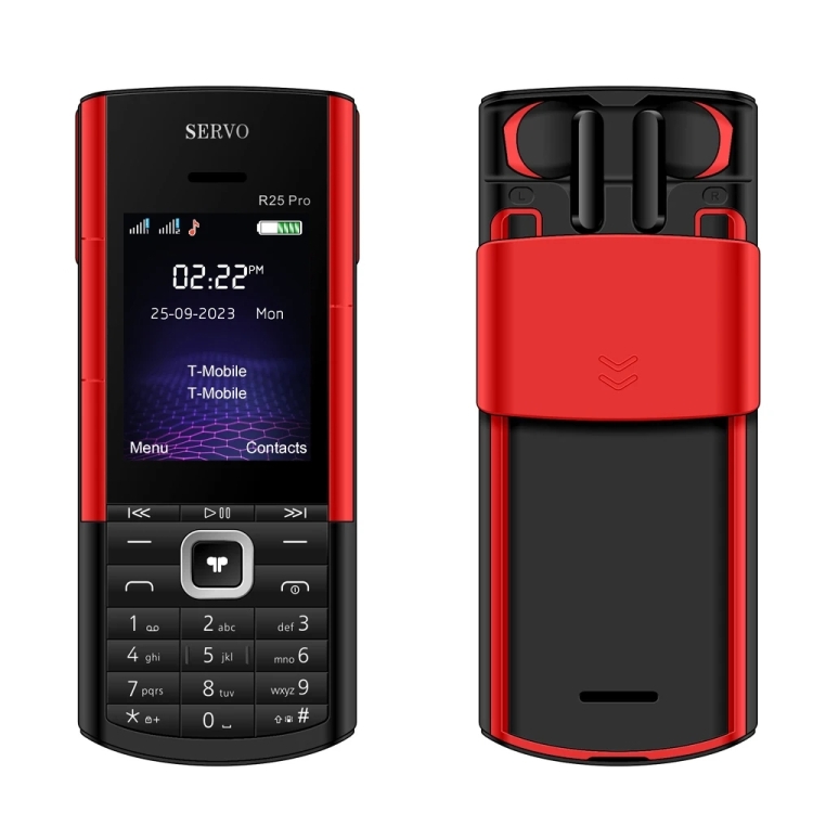 SERVO R25 Pro Mobile Phone with TWS Bluetooth Headsets, 2.4 inch, 24 ...