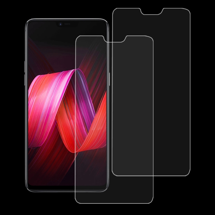 ฟิล์มกระจกนิรภัย 2 ชิ้น 9H 2.5D สำหรับ OPPO R15 / R15 Pro