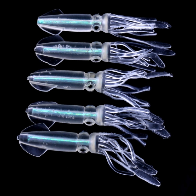 HENGJIA 5PCS Colorful Pipe Squids Plastic Soft Baits Artificial Fishing ...