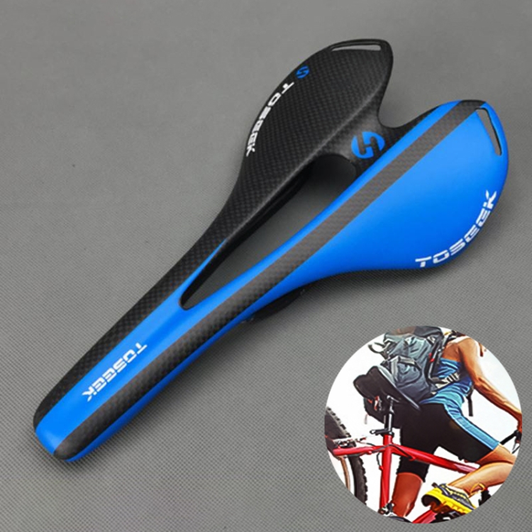 TOSEEK Road Bike Carbon Fiber Seat Bicycle Hollow Seat Saddle, 3K ...
