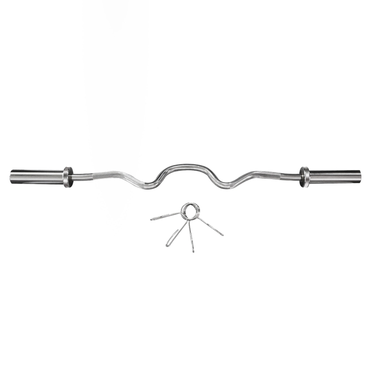 [US Warehouse] 48 inch Curved Bar Barbell Bar Load-bearing: 500lb