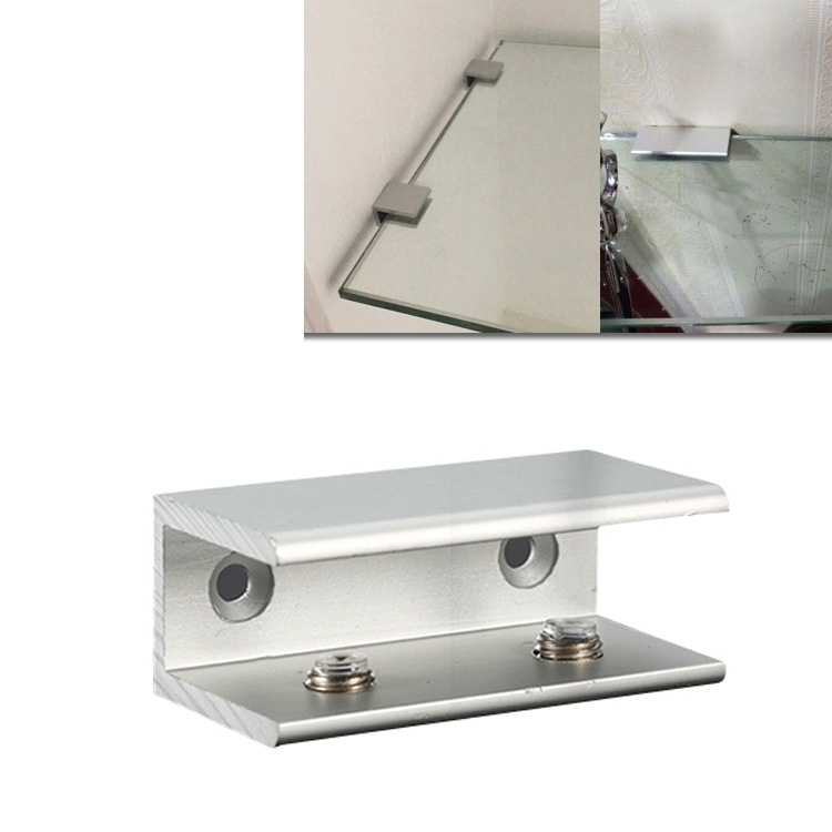 5 PCS Double Hole Aluminum Alloy Glass Fixing Clip, L, 18mm