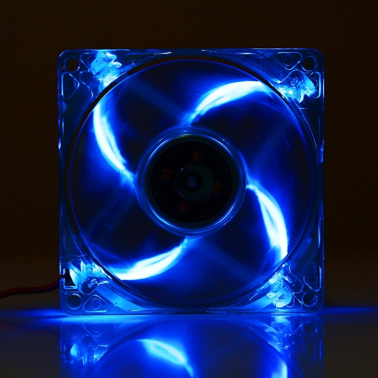 8025 4 Pin DC 12V 0.18A Computer Case Cooler Cooling Fan with LED Light ...