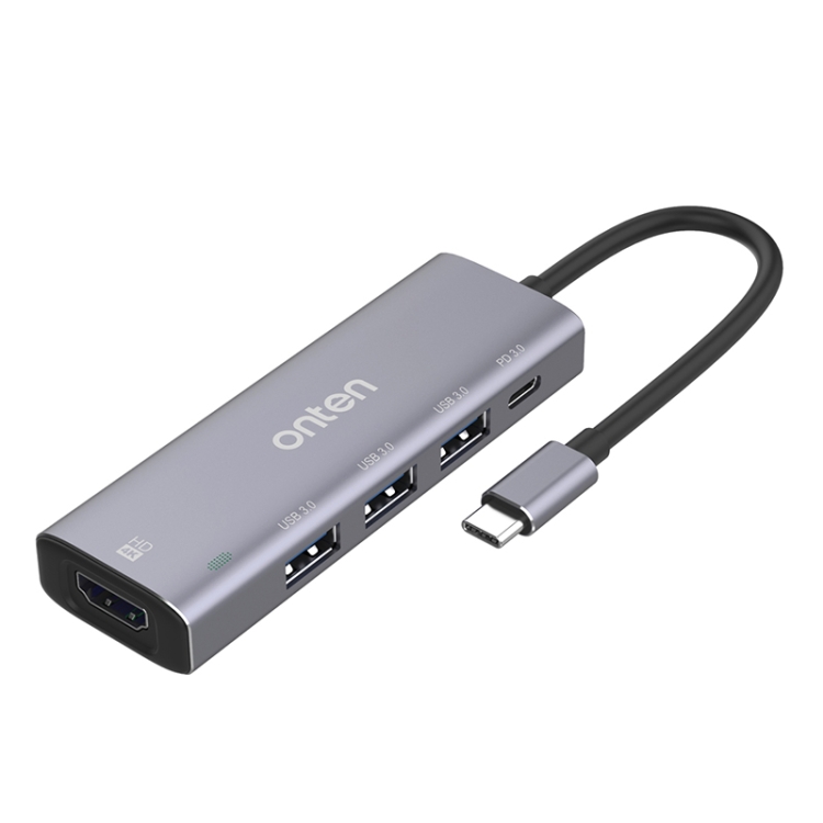 Onten OT-95123 5 in 1 Multifunctional Type-C + USB + HDMI Docking ...