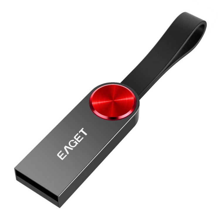 EAGET U80 64GB USB 3.0 Waterproof Shockproof Disc Shape U Disk (Red)