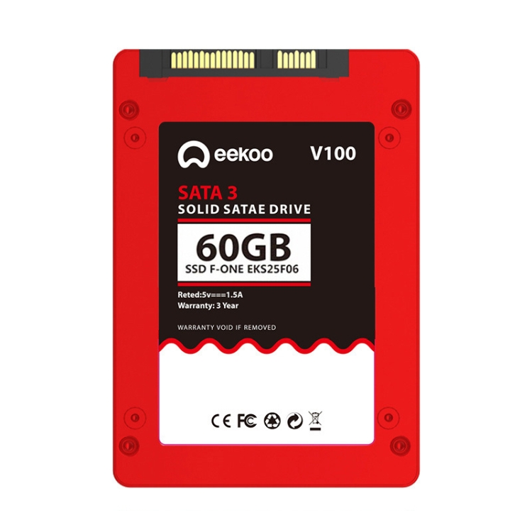 eekoo F-ONE 60GB SSD SATA3.0 6Gb / s 2.5 inch TLC Solid State Hard Drive with 1GB Independent ...