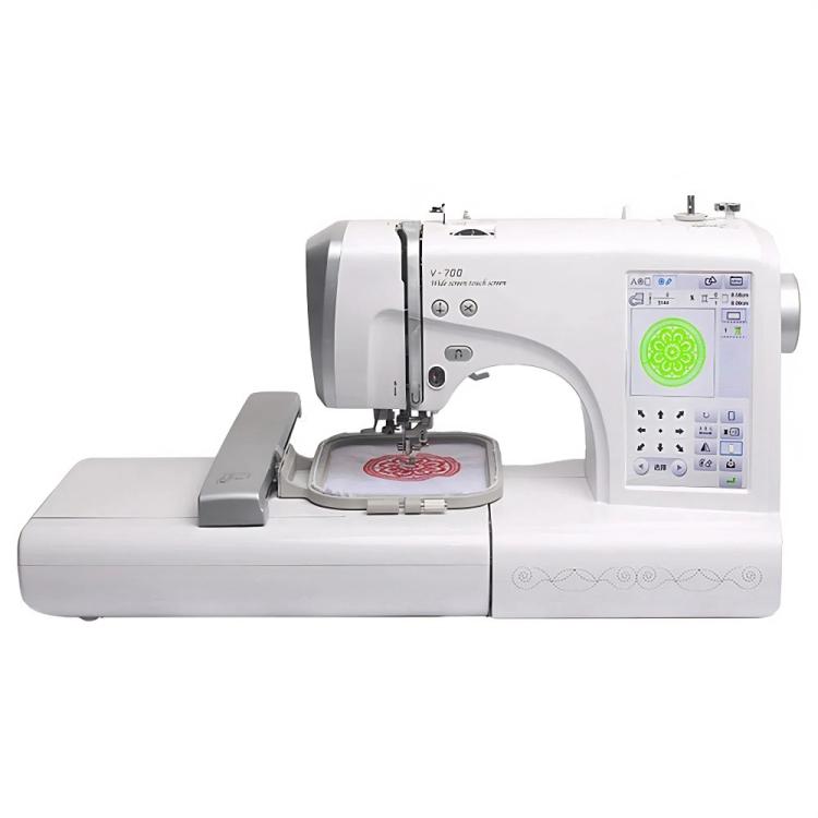 MRS-V700 Household Electric Embroidery Sewing Machine, EU Plug (White)
