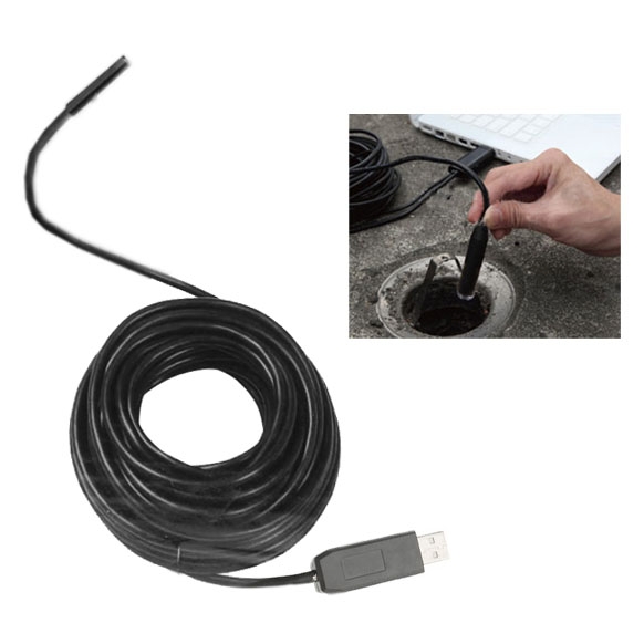 720P Waterproof USB Endoscope Snake Tube Inspection Camera with 6 LED ...