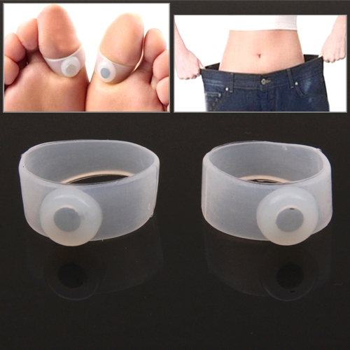 10 Pairs of Magnetic Losing Weight Toe Rings(White)