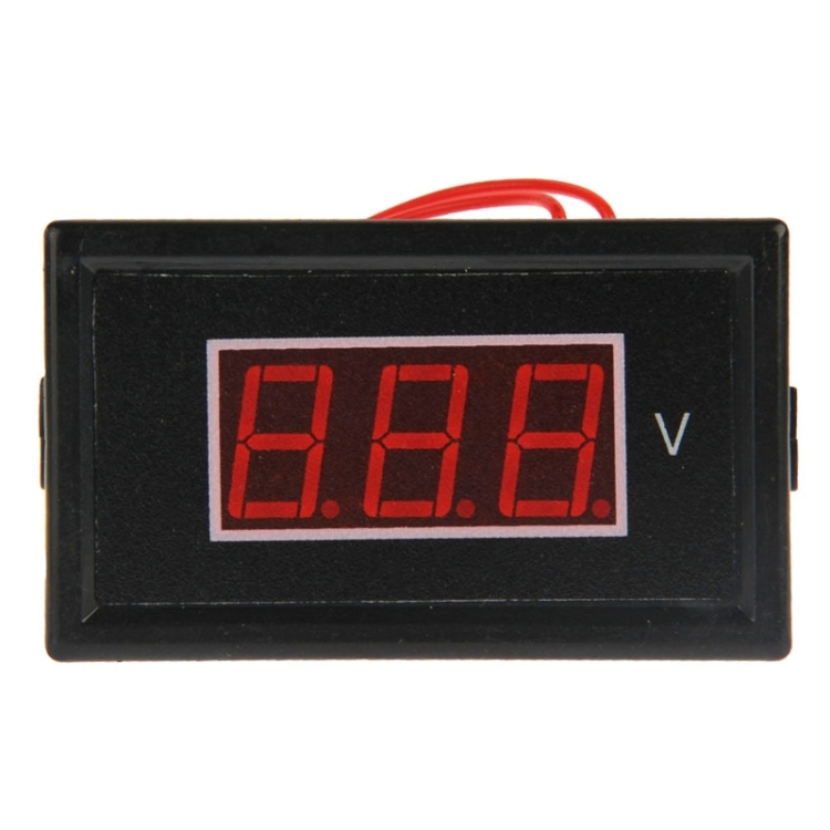 V85 2 Wires 75-300V AC LED Digital Display Voltmeter(Black)