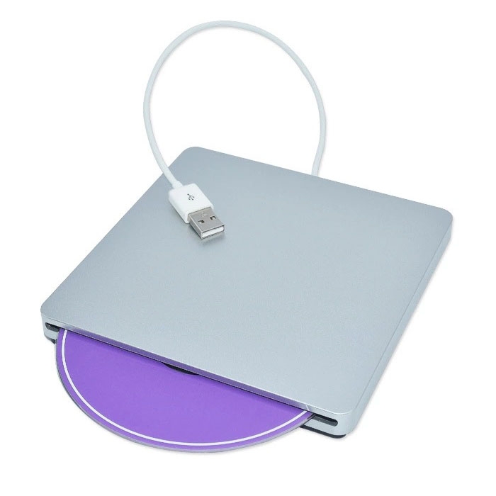 Super Slim USB 2.0 Slot-in Portable Optical DVD-RW Driver, Plug and Play