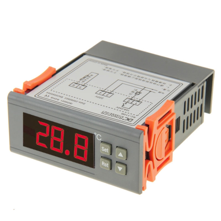 RC-110M Digital LCD Temperature Controller Thermocouple Thermostat Regulator with Sensor ...
