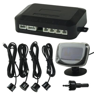 Car Parking Sensor System with Monitor & 4 Sensors, Detecting Distance ...