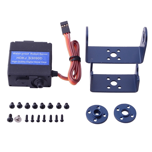 HDKJ S3090D 9kg 디지털 메탈 기어 광각 방수 로봇 서보 세트