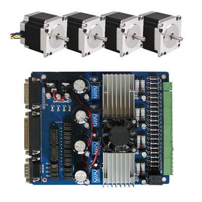 Kit CNC Motor paso a paso NEMA 23 de 4 ejes * 4 + Controlador de controlador TB6560