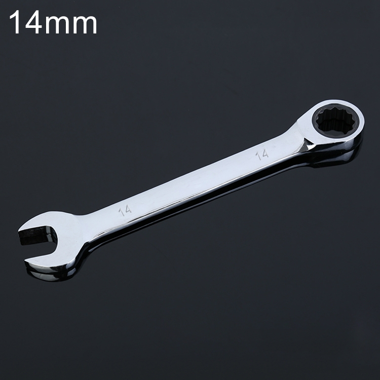 14 mm Dual-use opening pruim ratelsleutel, lengte: 19 cm (zilver)