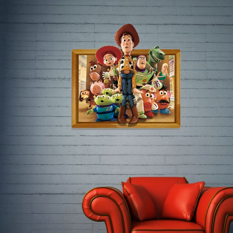 3D Toy Story สติ๊กเกอร์ติดผนังแบบถอดได้ขนาด 59 x 58 x 0.3 ซม